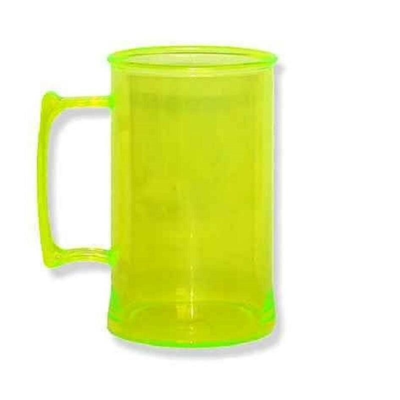 Caneca Acrílica ml Amarelo Neon Unidade