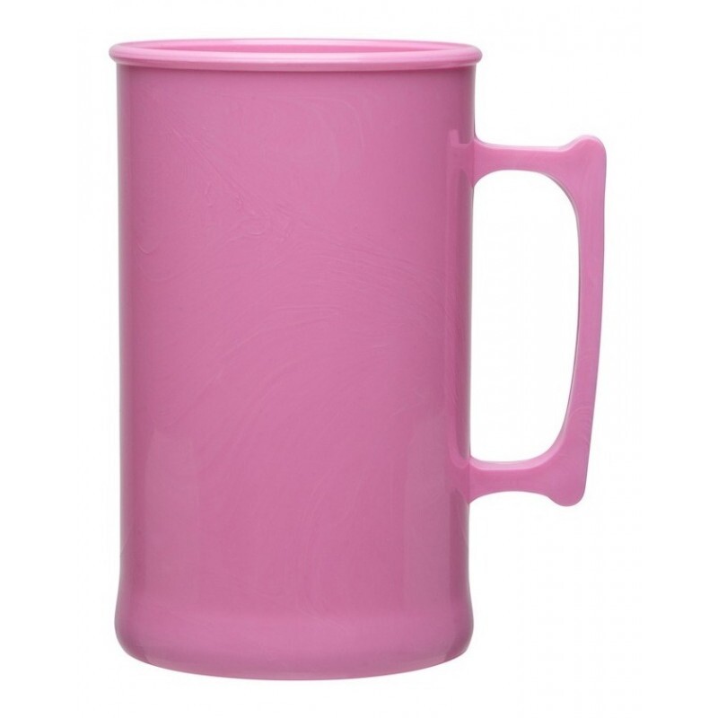 Caneca Acrílica 300ml Rosa Bebê Leitosa - Unidade